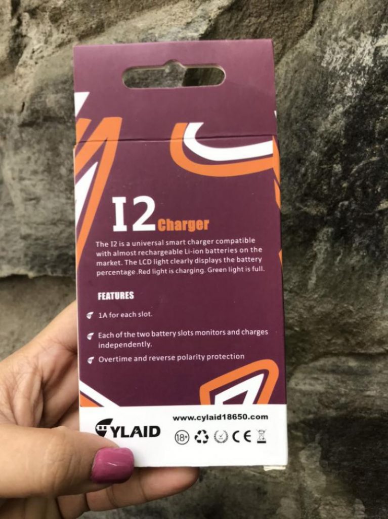 bộ sạc đôi 2 viên pin vape cylaid chính hãng chất lượng