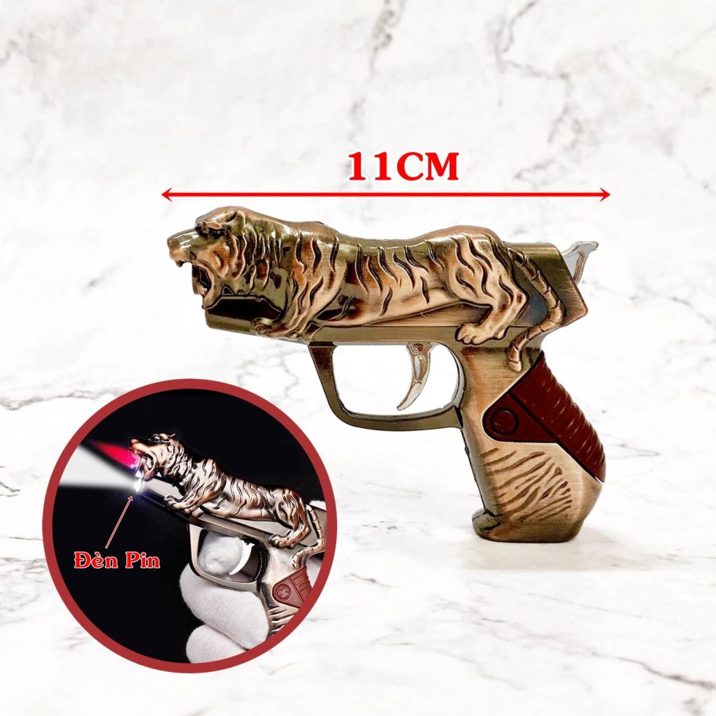 Bật lửa súng đầu hổ lửa khè độc đáo, món quà ý nghĩa cho phái mạnh