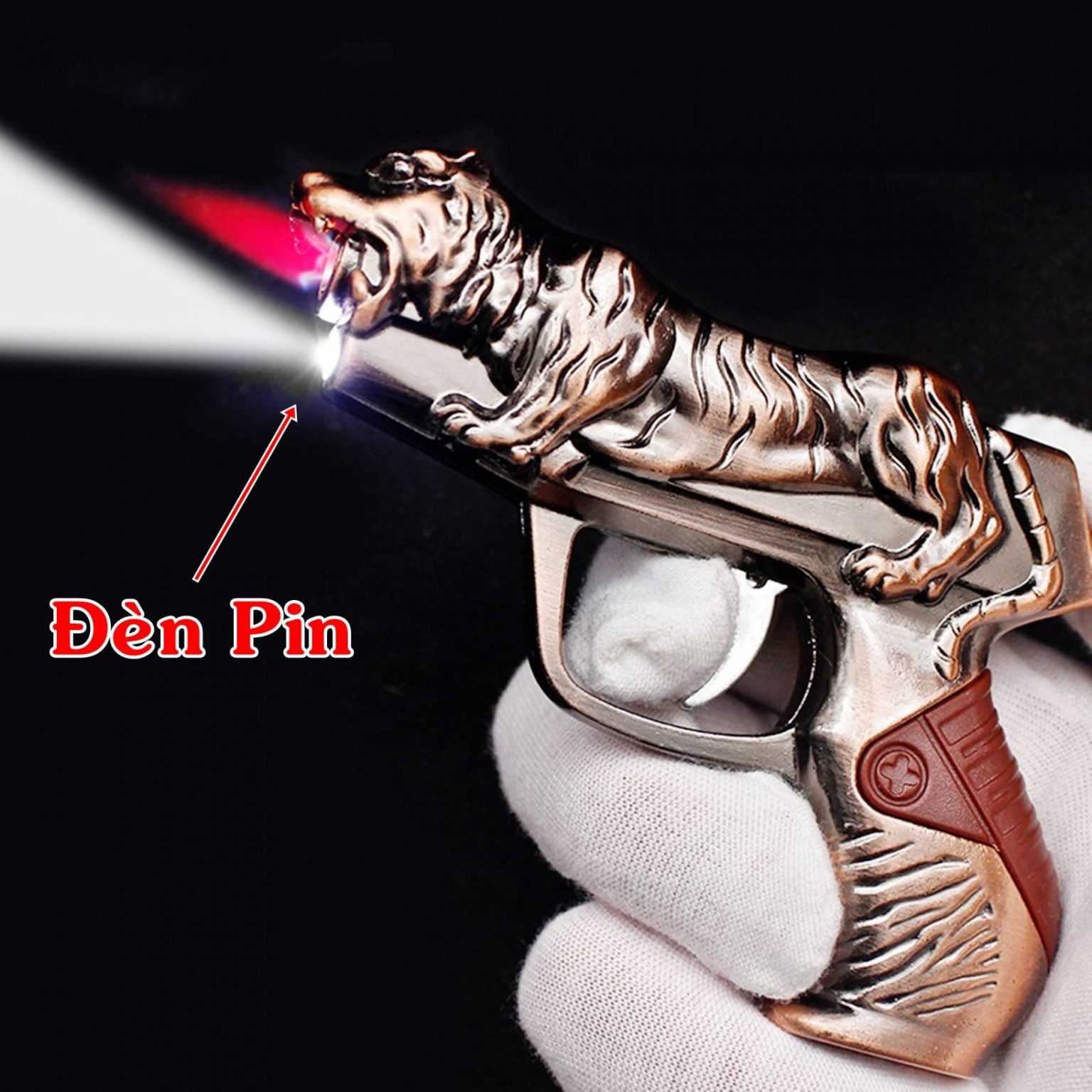 Bật lửa súng đầu hổ lửa khè độc đáo, món quà ý nghĩa cho phái mạnh