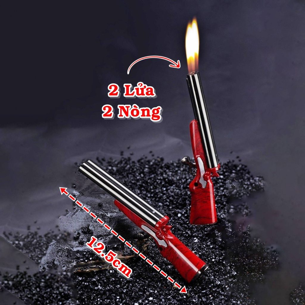 Bật lửa súng 2 nòng mini dễ thương - độc đáo và phong cách
